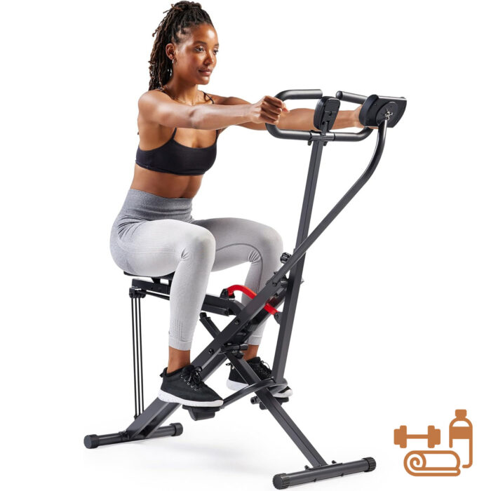 Smart Upright Row-N-Ride Trainer – Foldable Home Exercise Machine with ...